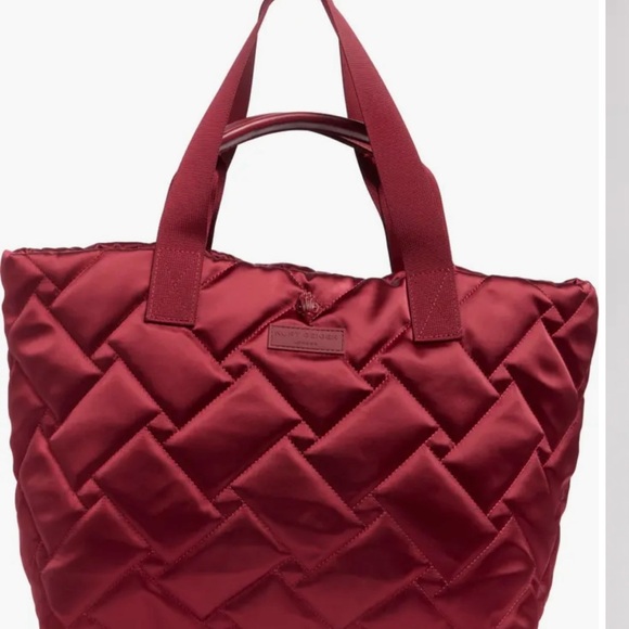 Kurt Geiger | Bags | Kurt Geiger Red Quilted Tote Bag With Diamond ...